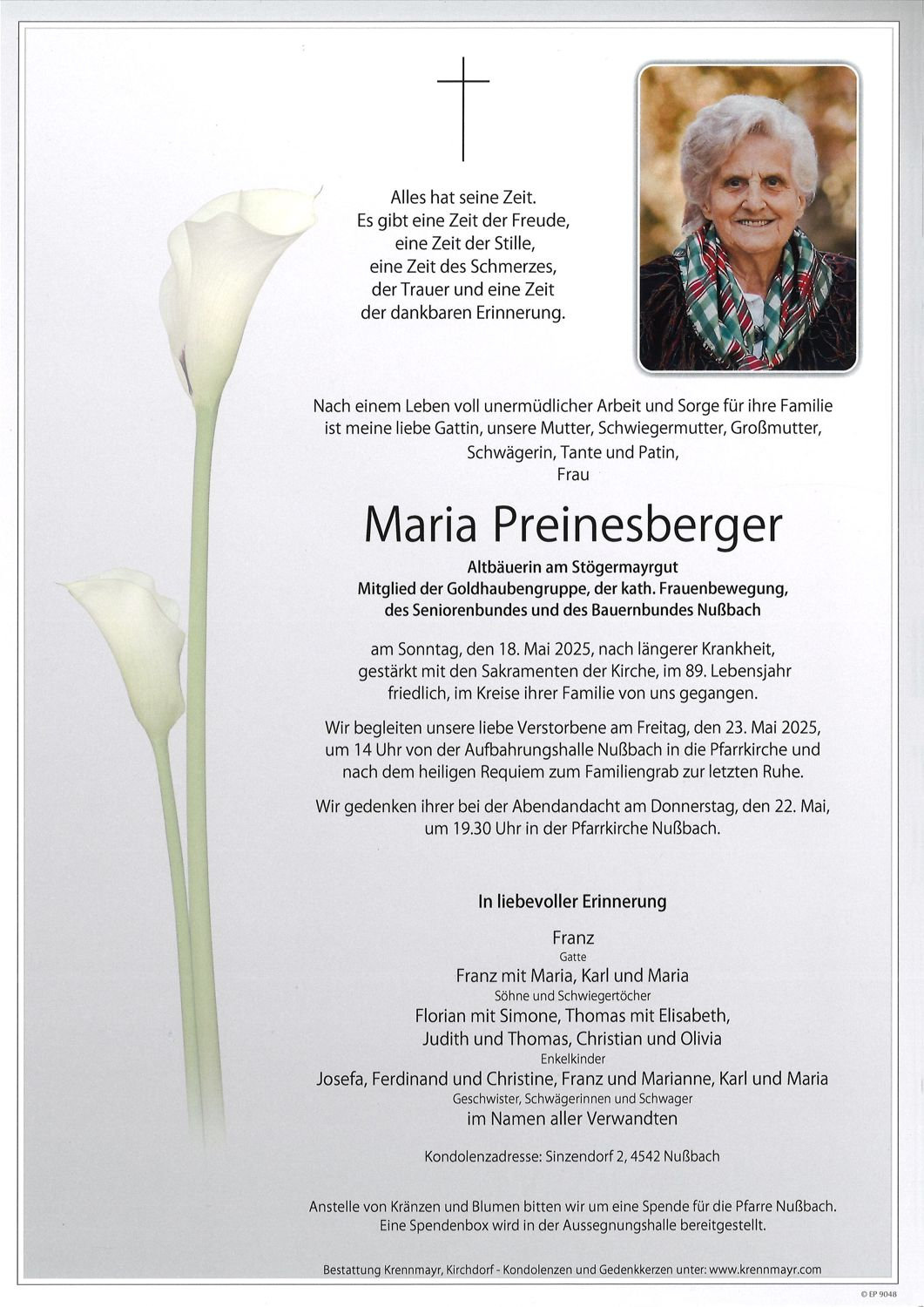 Todesfall Maria Preinesberger